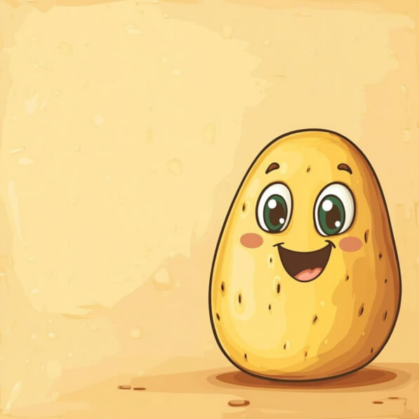 Baixe Batata Cartoon Feliz Backgrounds - Creative Fabrica