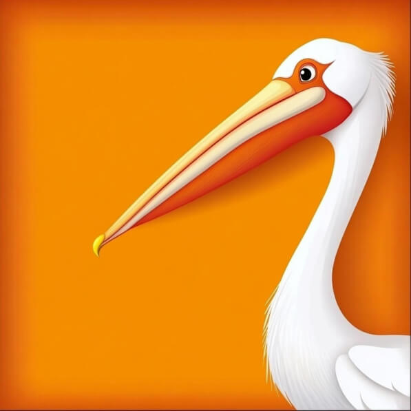Download Stylized Stork on Orange Background Backgrounds Online ...