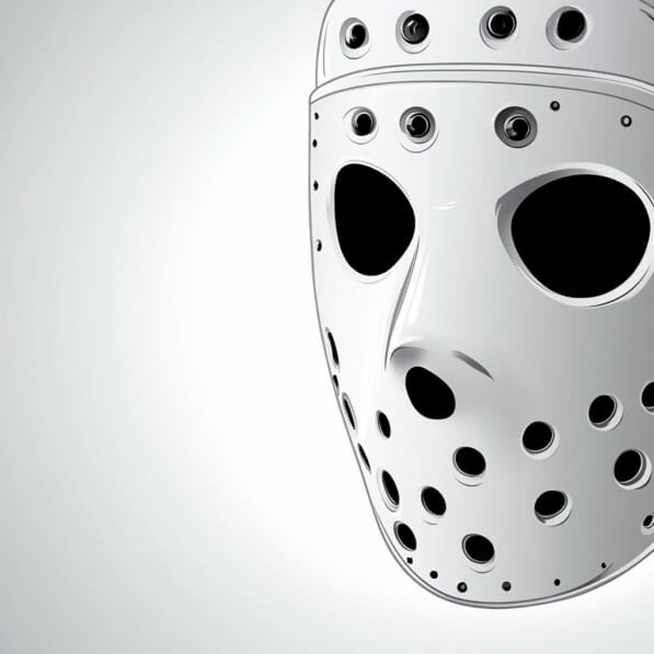 Download White Hockey Mask with Ventilation Holes Backgrounds Online ...