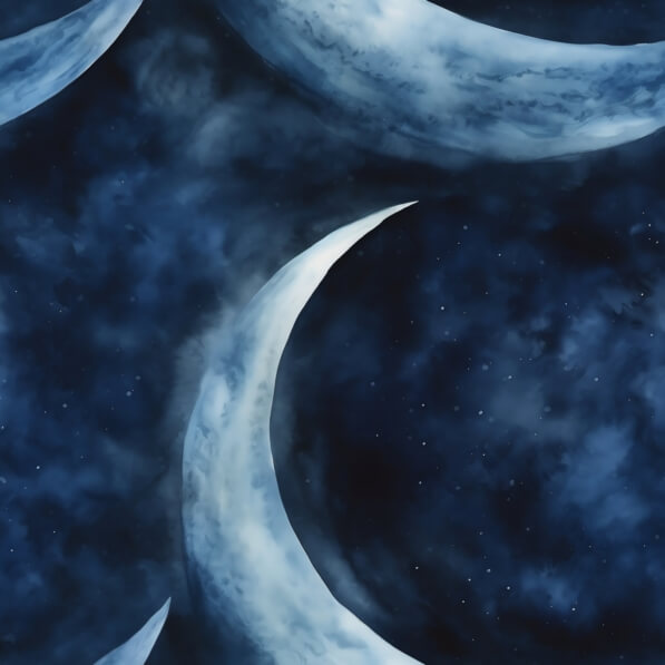 Download Crescent Moons in a Night Sky Patterns Online - Creative Fabrica