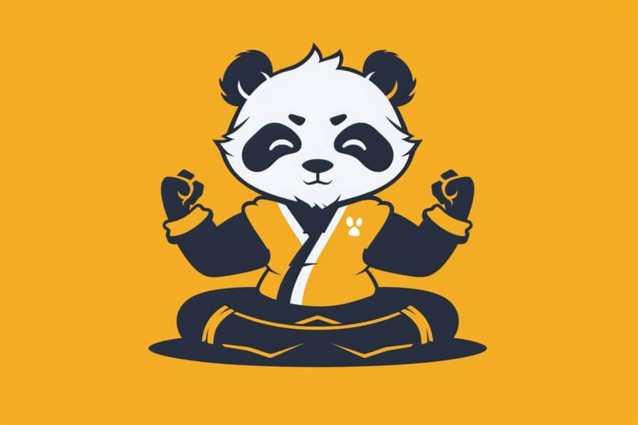 Download Meditating Panda in Cartoon Style Backgrounds Online ...