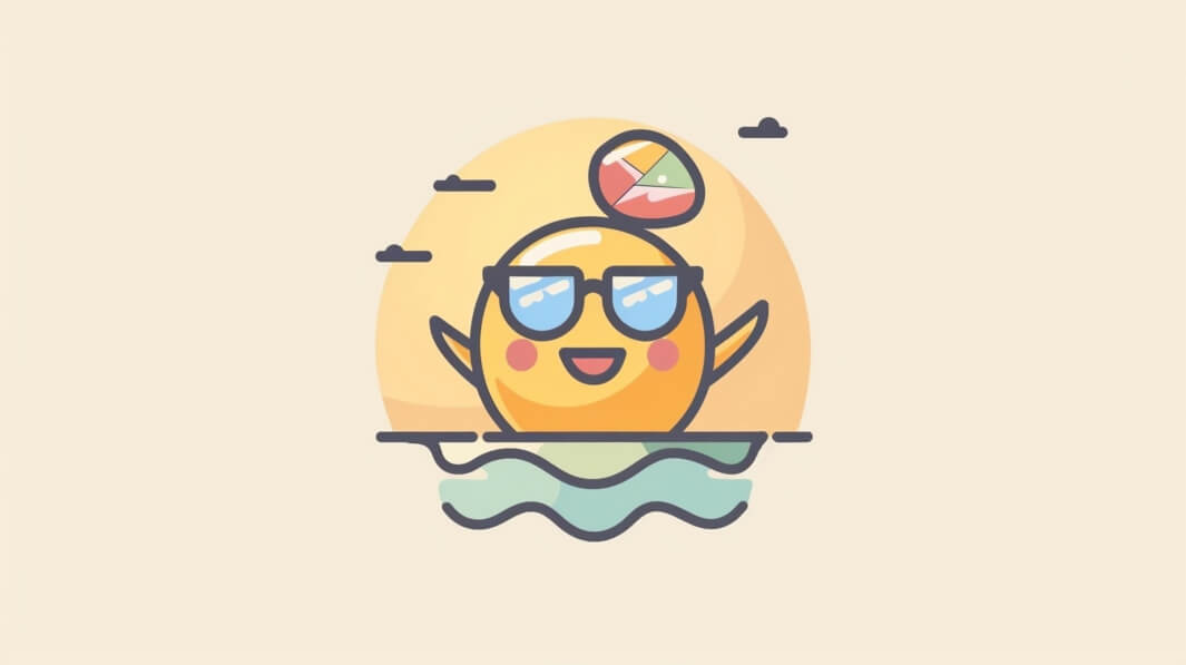 Download Vrolijk cartoon zon karakter met zonnebril en strandbal ...