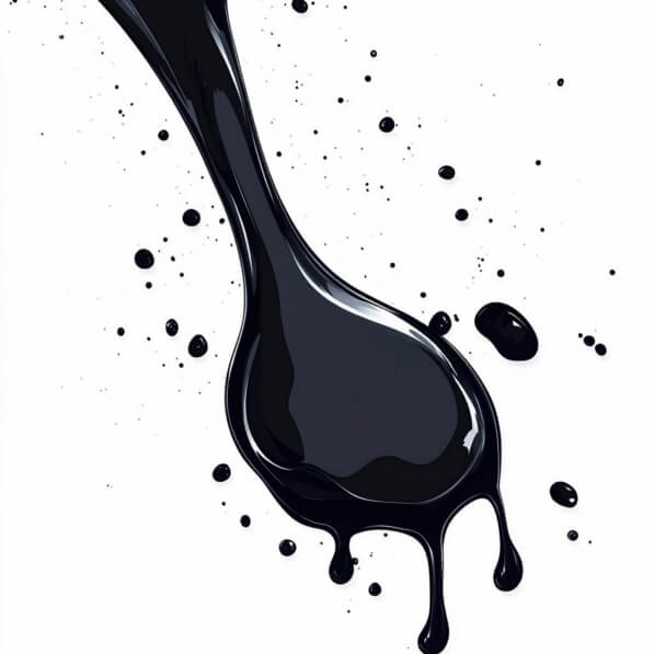 Descarga Salpicadura de líquido negro sobre fondo blanco Fondos En ...
