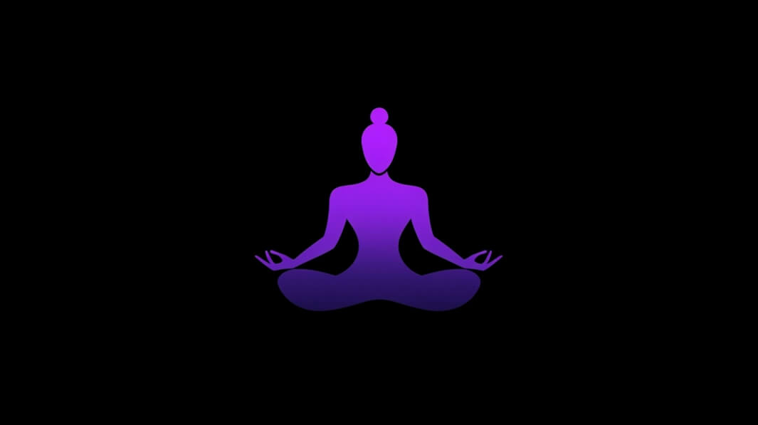 Download Meditation Figure in Purple Gradient Backgrounds Online ...