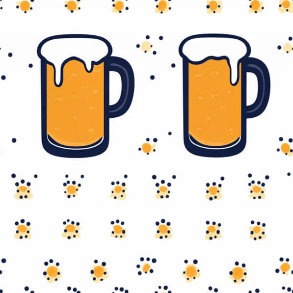 Download Illustrated Beer Mugs Pattern Patterns Online - Creative Fabrica
