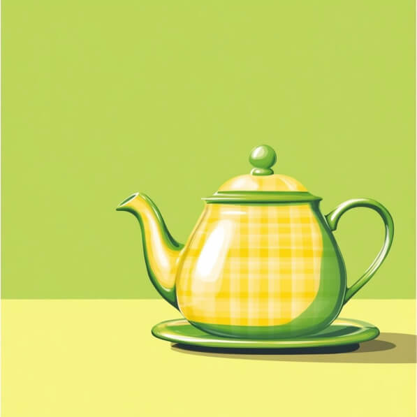 Download Vibrant Yellow Teapot on Green Background Backgrounds Online ...