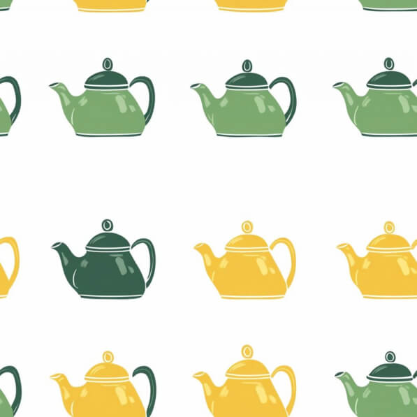 Download Pattern of Teapots in Green and Yellow Patterns Online ...