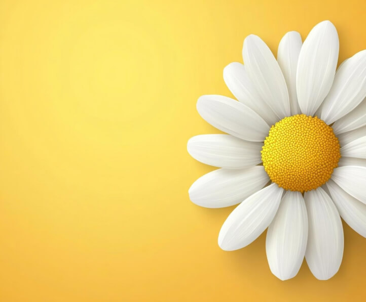 Download Daisy Flower on Yellow Background Backgrounds Online ...