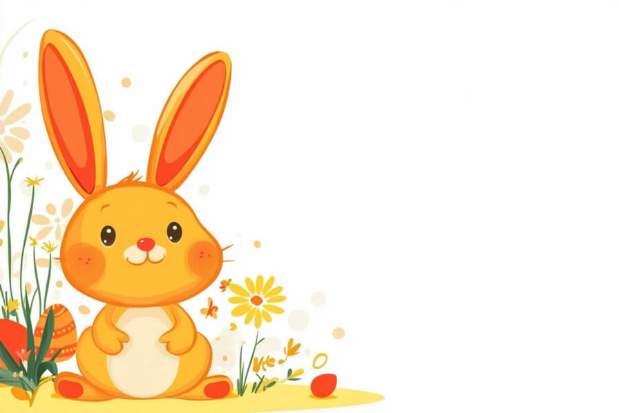 Descarga Conejo Naranja de Dibujos Animados Bonito en un Prado de ...