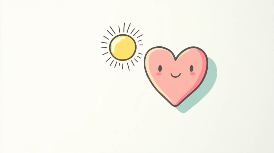 Descarga Ilustración de Corazón y Sol Sonrientes Fondos En Línea ...