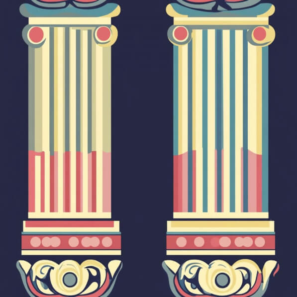 Download Stylized Classical Columns Patterns Online - Creative Fabrica