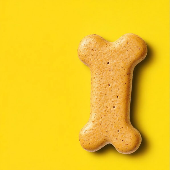 Download Dog Bone-Shaped Treat on Yellow Background Backgrounds Online ...