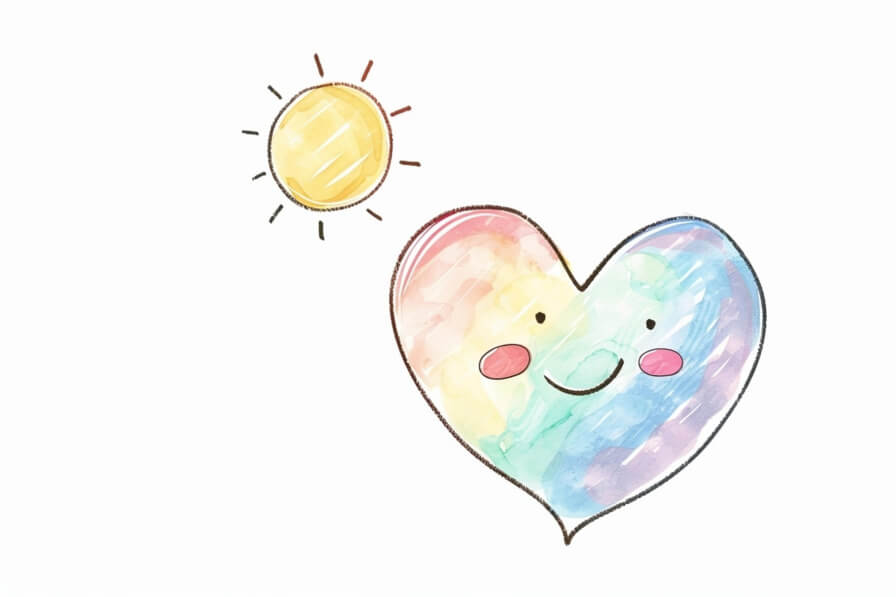 Descarga Ilustración de Corazón Alegre y Sol Fondos En Línea - Creative ...