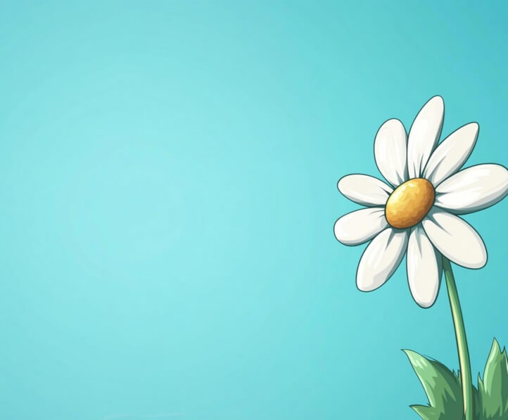 Download Daisy Flower against Turquoise Background Backgrounds Online ...