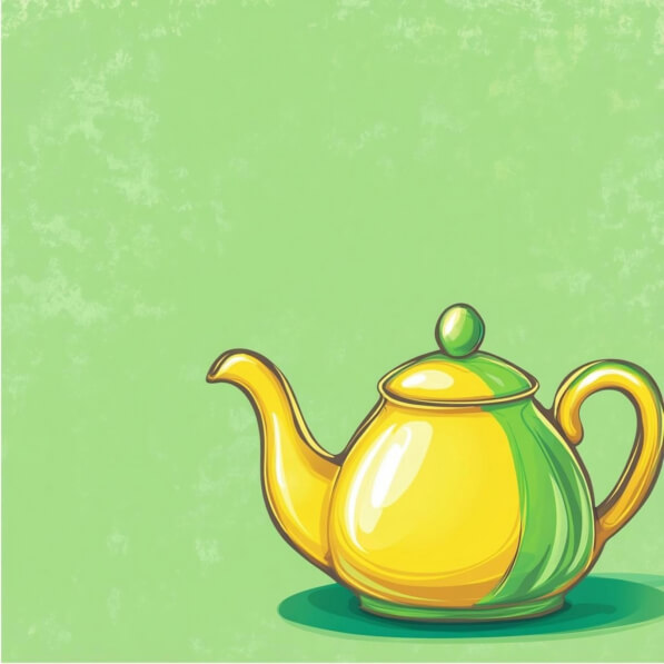Download Vibrant Yellow Teapot on Green Background Backgrounds Online ...