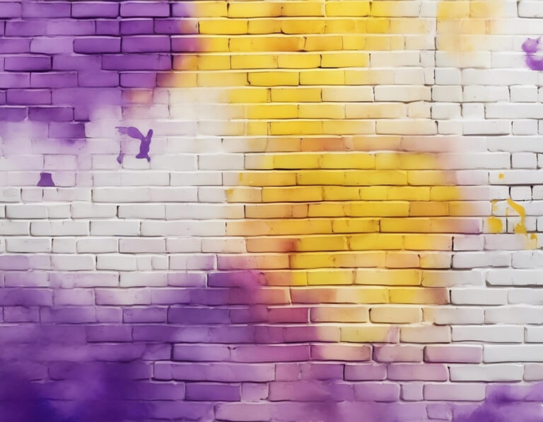 Download Vibrant Abstract Wall with Purple and Yellow Splashes ...