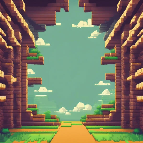 Download Pixel Art Landscape with Towers and Pathway Backgrounds Online ...