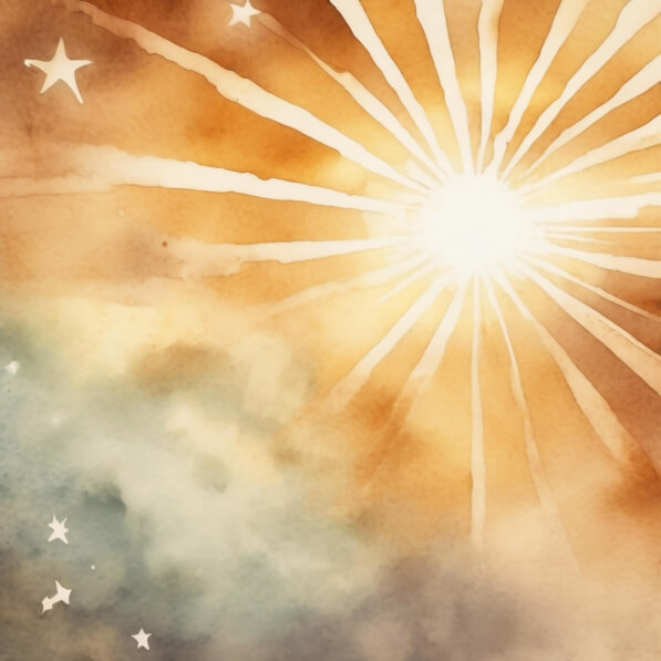 Download Radiant Sun and Stars in Watercolor Backgrounds Online ...