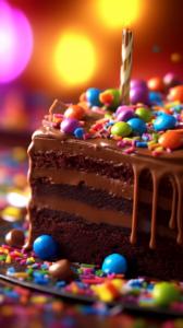 Cozy and Intimate Birthday Celebration with Cake and Balloons stock ...