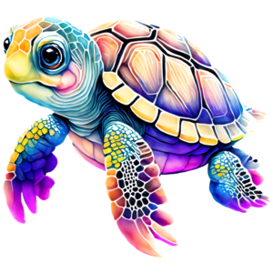 Download Vibrant Sea Turtle in the Blue Ocean PNG Online - Creative Fabrica