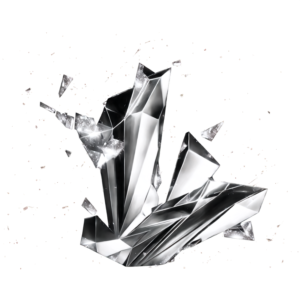 Download Abstract shattered glass object with jagged edges PNG Online ...