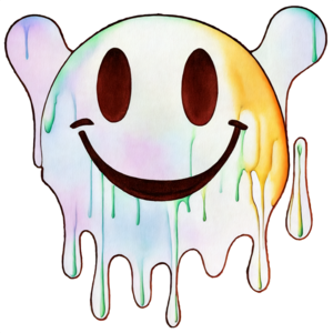 Download Colorful Melting Smiley Face PNG Online - Creative Fabrica