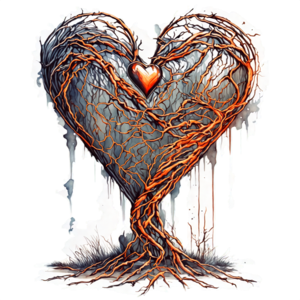 Tree Roots Drawing Heart