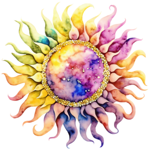 Download Vibrant Stylized Sun Artwork PNG Online - Creative Fabrica