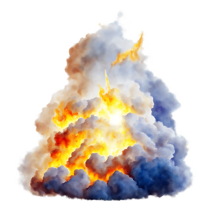 Download Chaos and Destruction: Explosive Scene in the Sky PNG Online ...