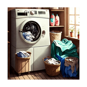 Download Clean and Organized Laundry Room PNG Online - Creative Fabrica