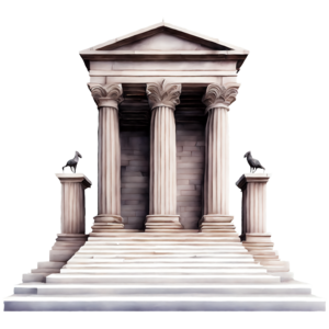 Download Ancient Greek Temple Model with Columns and Pillars PNG Online ...