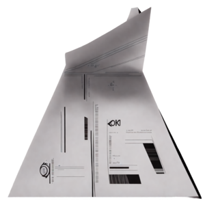 Download Folded Paper Airplane with Blueprints and Details PNG Online ...