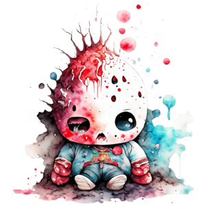 Download Sinister and Disturbing Cartoon Artwork PNG Online - Creative ...