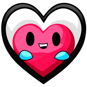 Download Cute Animated Kirby Heart with Blue Eyes PNG Online - Creative ...