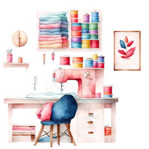 Download Colorful Sewing Room for Creative Pursuits PNG Online ...