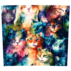 Download Colorful Cat Collage PNG Online - Creative Fabrica