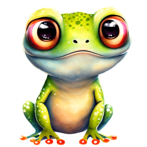 Download CGI Green Frog in Animated Scene PNG Online - Creative Fabrica