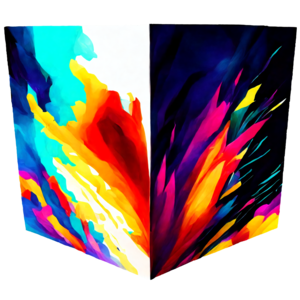 Download Colorful Abstract Painting on Book Cover PNG Online - Creative ...