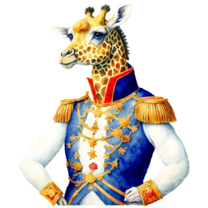 Download Giraffe in Military Attire PNG Online - Creative Fabrica