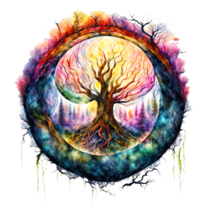 Download Colorful Octagon Tree for Spiritual and Natural Representation ...