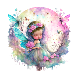Download Colorful Fairy Art Print or Wallpaper PNG Online - Creative ...