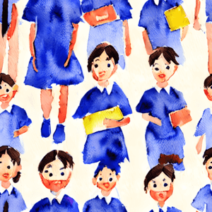 Download Group of Children in School Uniforms Patterns Online ...