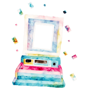 Download Watercolor Painting of Polaroid Camera PNG Online - Creative ...