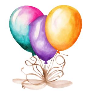 Download Colorful Balloons Watercolor Painting PNG Online - Creative ...