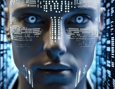 Digital Face Illustration: The Future of Artificial Intelligence stock ...