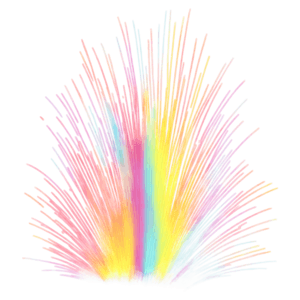 Download Floating Rainbow Firework Art Piece PNG Online - Creative Fabrica