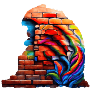 Download Vibrant Street Art Mural PNG Online - Creative Fabrica