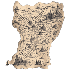 Download Medieval Style Fantasy Map with Mountains, Rivers, and Caves ...